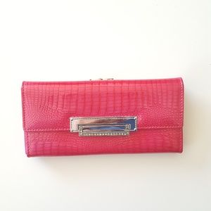 Bags | Beautiful Dark Pink Genuine Leather Wallet | Poshmark